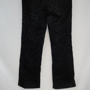 Cache | Pants & Jumpsuits | Cache Pants 6 Black Raised Velvet Animal ...